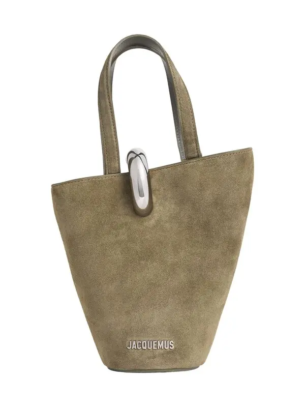Jacquemus Small Suede Bambola Bucket Bag - Green