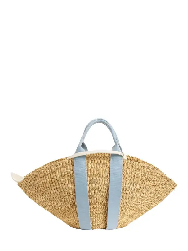 Muuñ Small Straw Sophie Tote - Beige