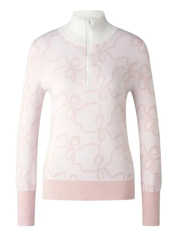 Bogner Knitted Troyer Azra - Pink/off-white