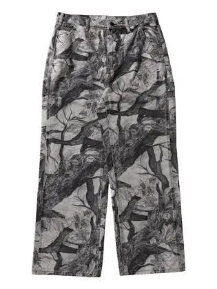 BAPE Tree Edge Camo Relaxed Fit Work Pants - White