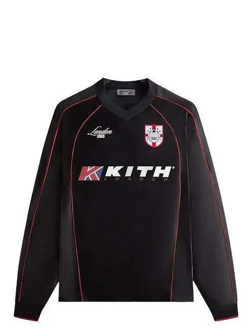Kith London Long Sleeve Agu Soccer Jersey - Black