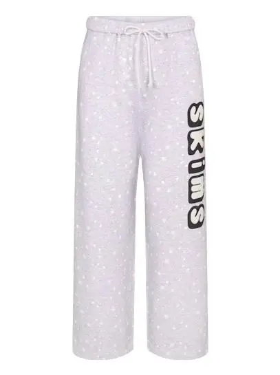 SKIMS X Cactus Plant Flea Market Straight Leg Pant - Light Heather Grey/snow Print
