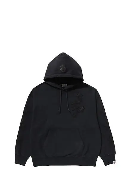 BAPE Sta Patch Relaxed Fit Pullover Hoodie - Black