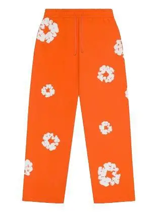 DENIM TEARS Cotton Wreath Baggy Sweatpants - Orange