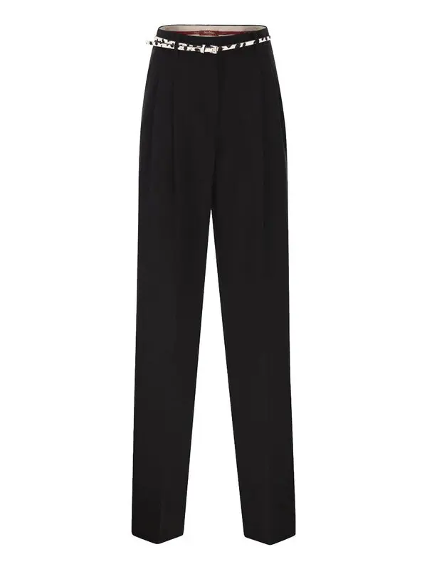 MAX MARA STUDIO Flowing Cady Trousers - Black