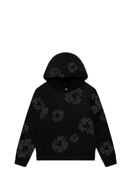 DENIM TEARS Faded Mono Cotton Wreath Hoodie - Black