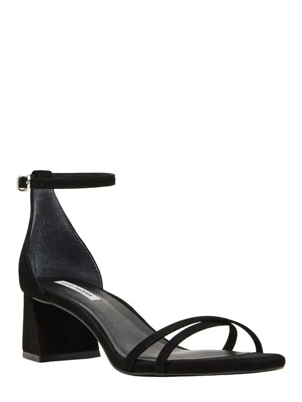 Steve Madden Ankle Strap Sandal - Blk Nubuck