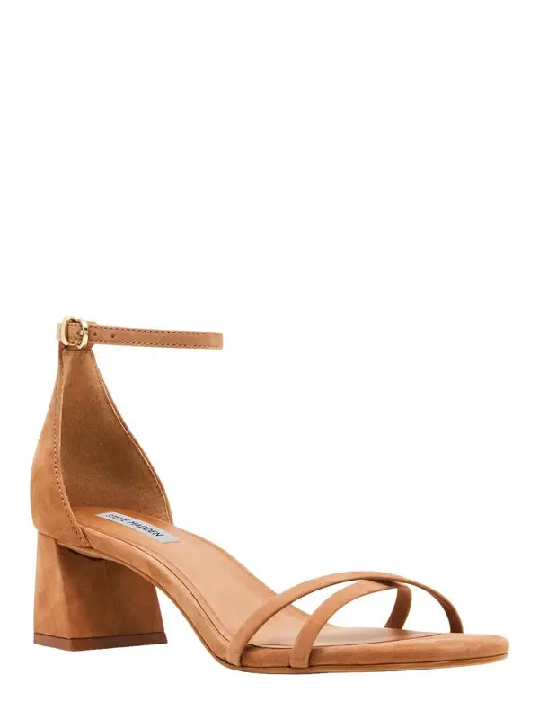 Steve Madden Ankle Strap Sandal - Tan Nubuck