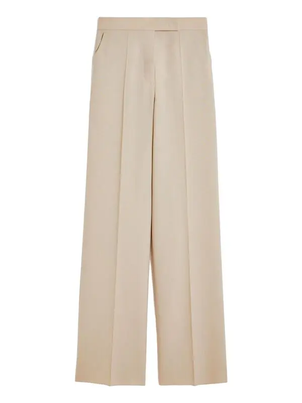 Max Mara Wool, Mohair And Silk Wide-leg Trousers - Moss Green