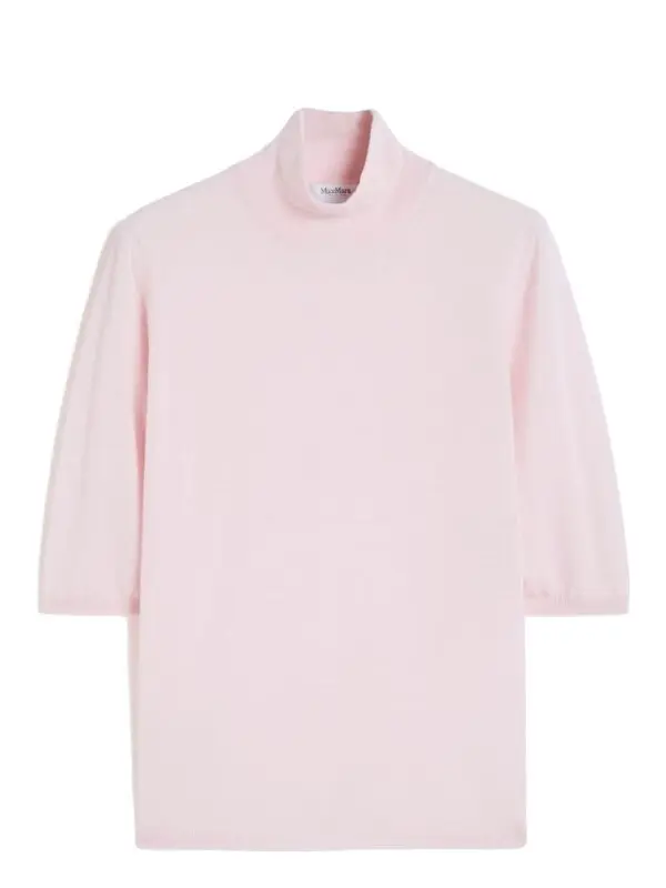 Max Mara Stockinette-stitched Wool Polo-neck Sweater - Pink