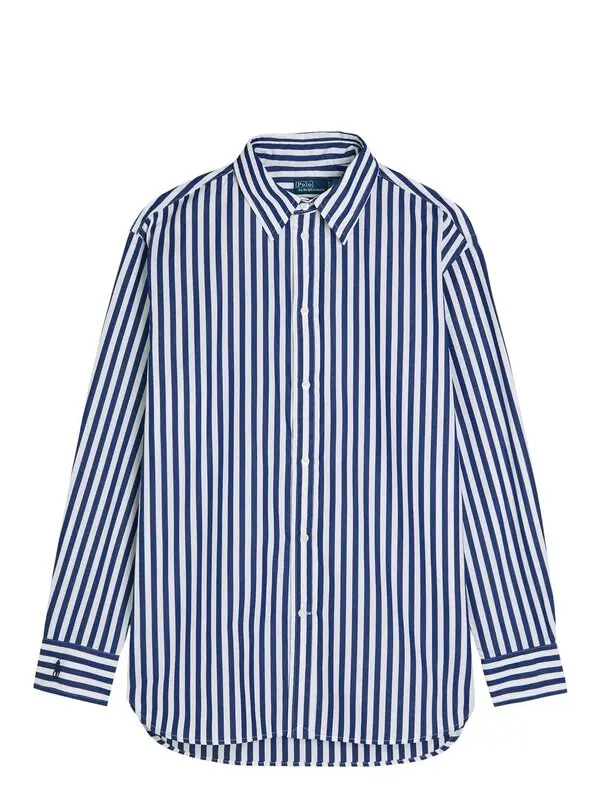 Polo Ralph Lauren Striped Cotton-poplin Shirt - Blue