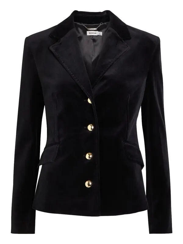 Simkhai Trueman Velvet Jacket - Black