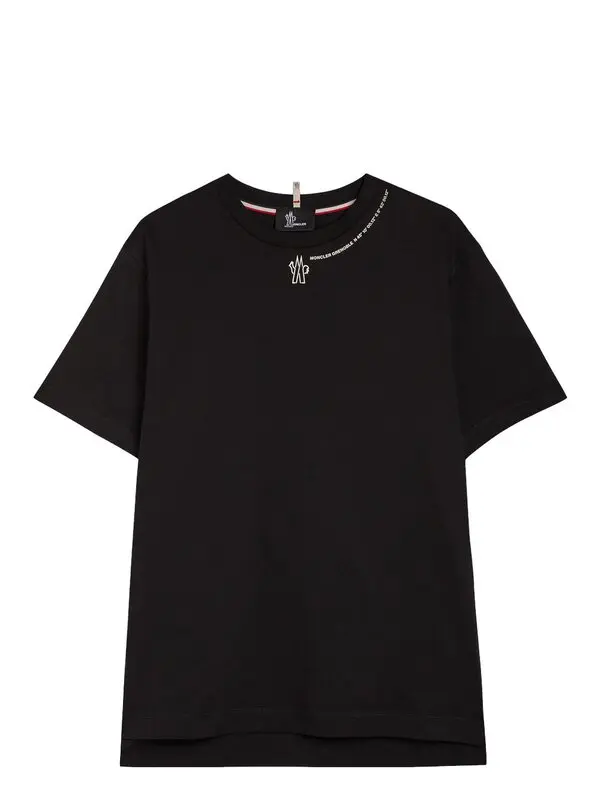 Moncler Logo-print Cotton T-shirt - Black