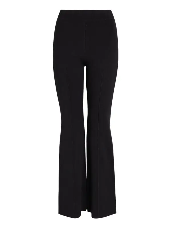 Simkhai Ashlon Flared-leg Knit Trousers - Black