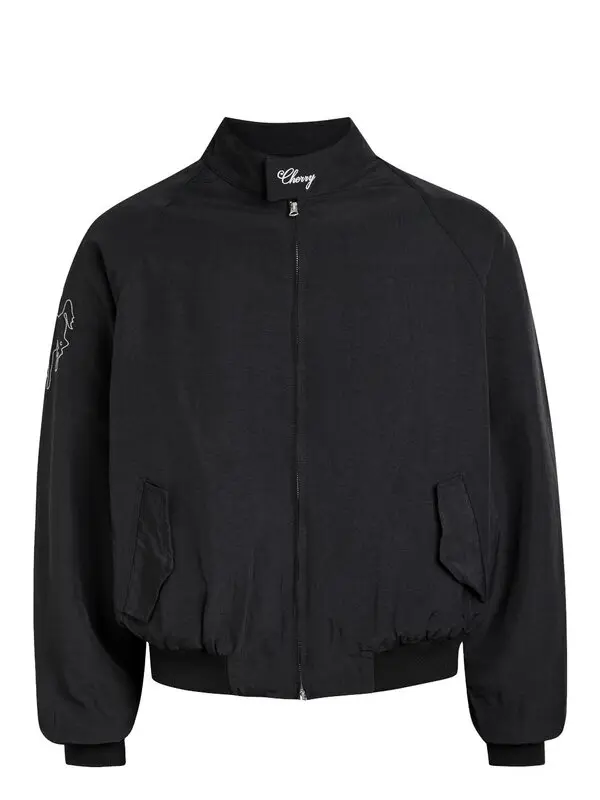 CHERRY LOS ANGELES Championship Embroidered Shell Jacket - Black