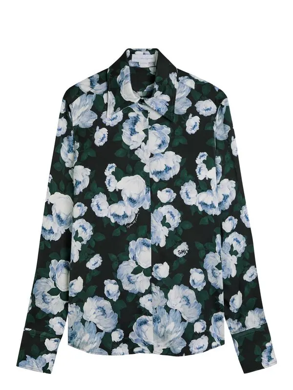 Stella McCartney Floral-print Satin Shirt - Multicoloured 1