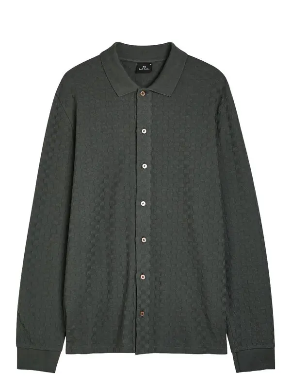 Paul Smith Textured Cotton Cardigan - Grey
