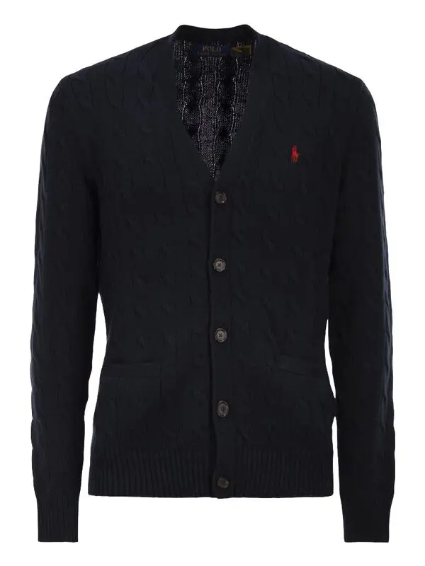 Polo Ralph Lauren Cotton Cable Knit Cardigan - Navy