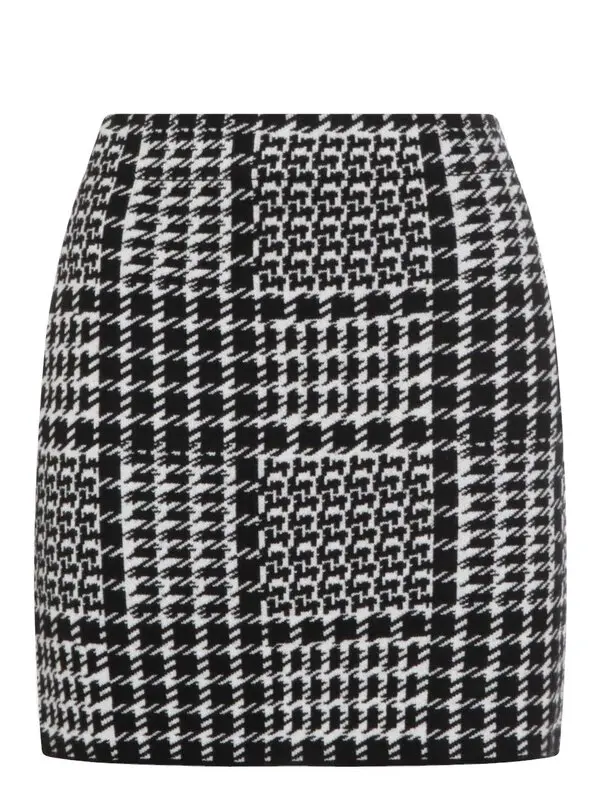 TWINSET Viscose Mini Skirt - Check Neve/nero