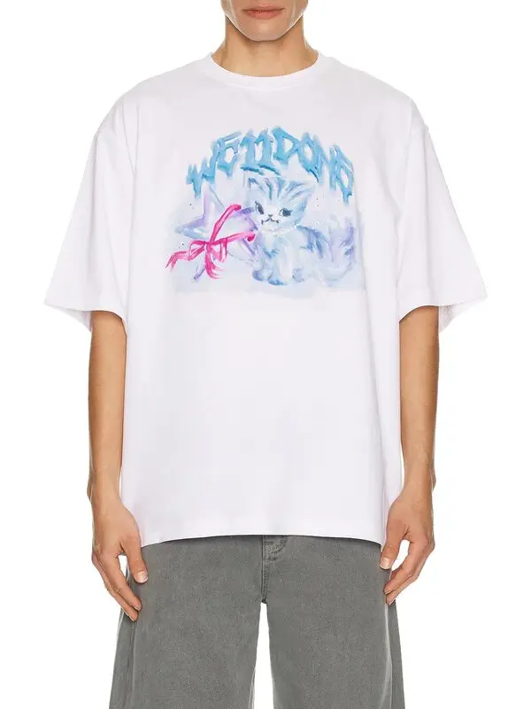 We11Done Watercolor Monster T-shirt - White