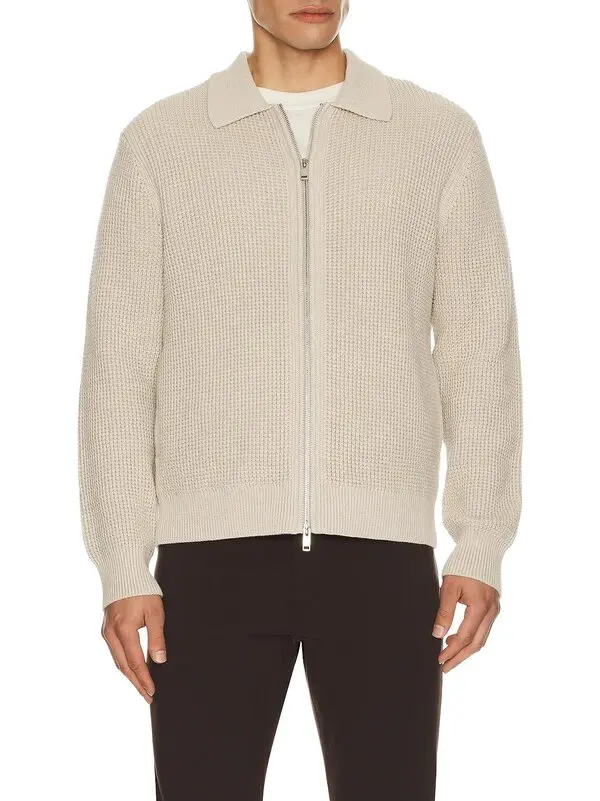 Theory Eco Cashton Gary Full Zip - Alabaster Melange