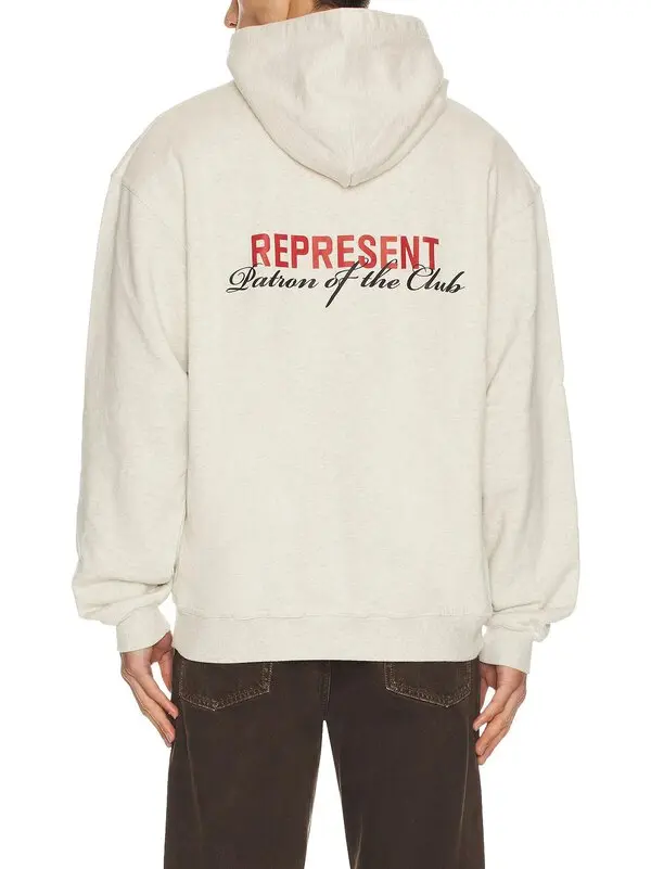 REPRESENT Patron Of The Club Hoodie - Cream Marl