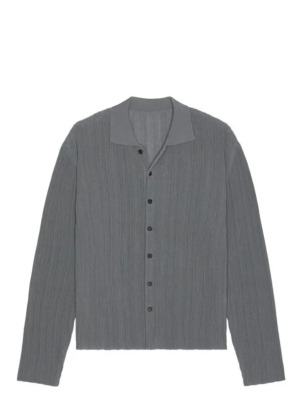 LE17SEPTEMBRE Ribbed Cardigan - Ash Blue
