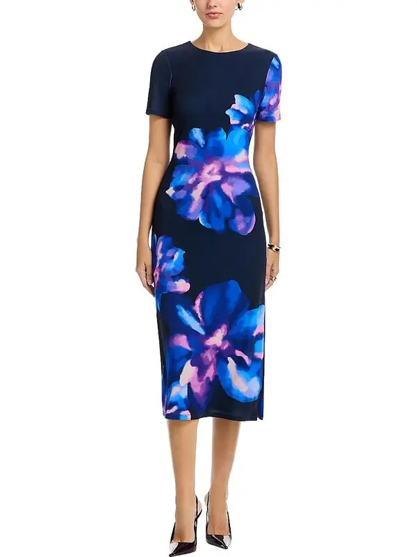 Ramy Brook Kamila Floral Jersey Dress - Navy Floral Jersey