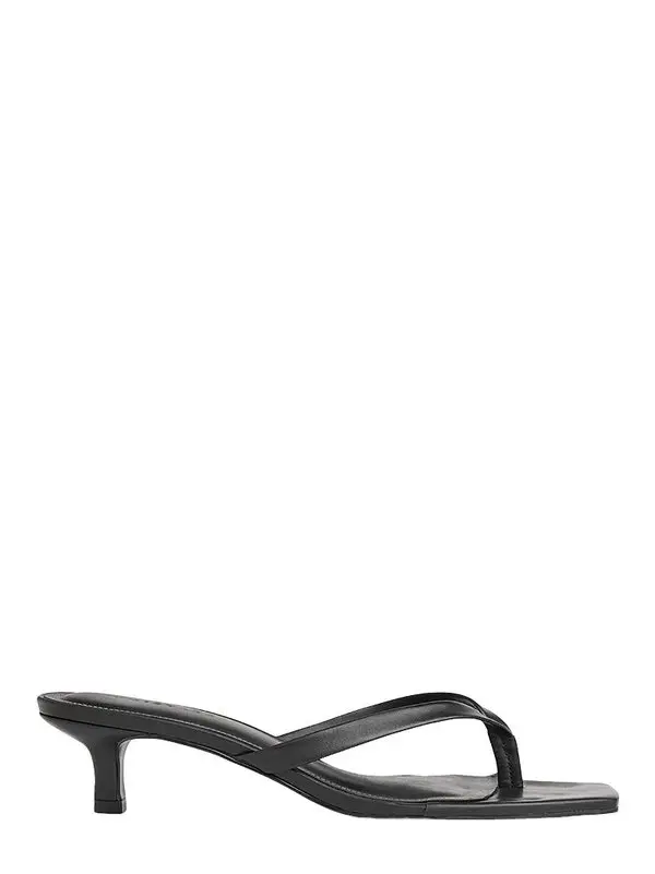 Whistles Thong Kitten Heel Sandals - Black