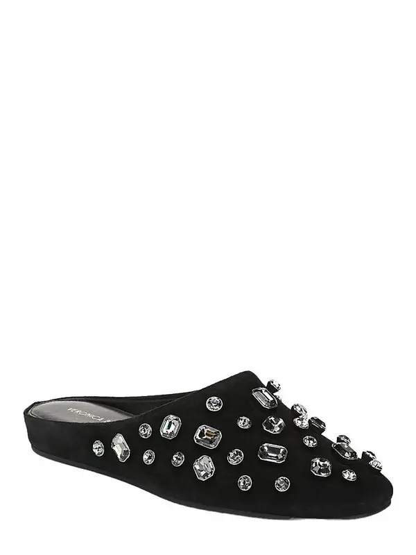 Veronica Beard Narcisa Embellished Mules - Black
