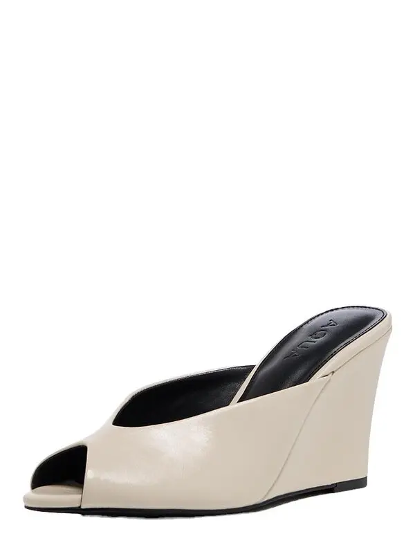 Aqua Astra Wedge Pumps - Bone