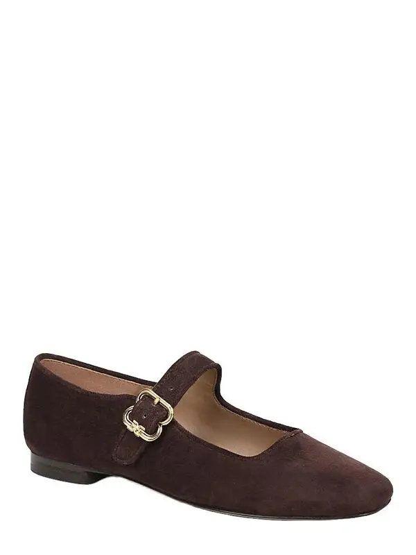 Sam Edelman Michaela Buckled Flats - Cafe Noir