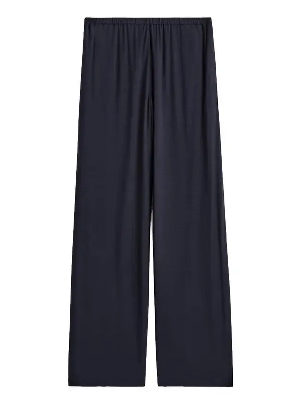 Cos Fluid Jersey Wide-leg Pants - Navy