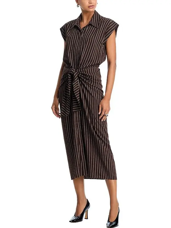 A.L.C. Emilia Stripe Dress - Ganache Stripe