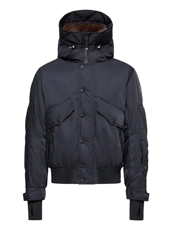 Moncler Breche Shearling-trimmed Hooded Ski Jacket - Blue