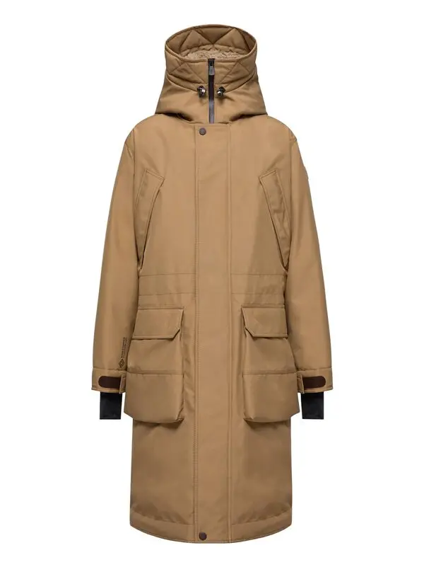 Moncler Foux Gore-tex Laminate Hooded Down Ski Jacket - Beige
