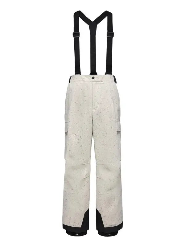 Moncler Technical Wool Padded Ski Bib - White