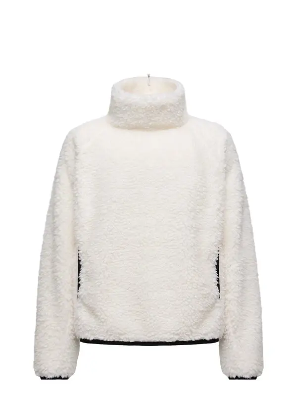 Moncler Teddy Turtleneck Sweatshirt - White