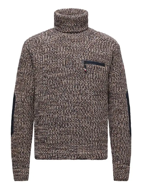 Moncler Wool Turtleneck Sweater - Brown