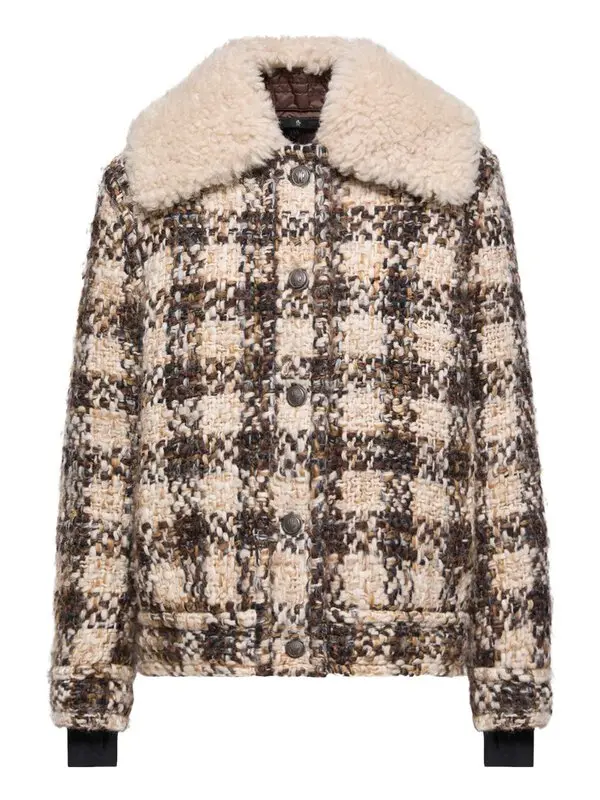 Moncler Camlez Wool & Shearling-trimmed Down Jacket - Beige