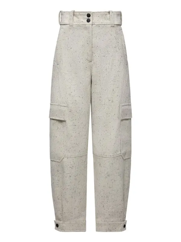 Moncler Wool Cargo Pants - White
