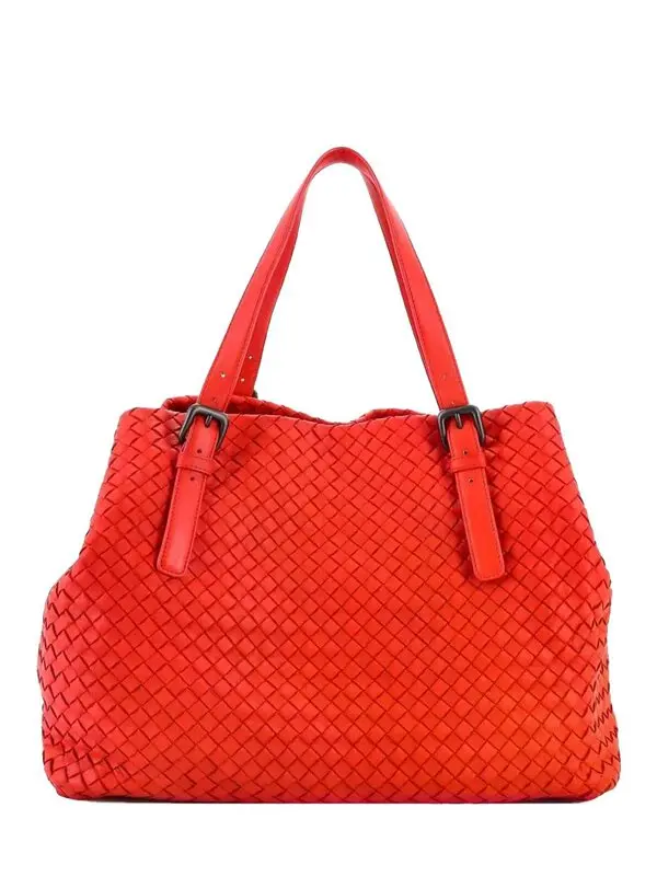 Bottega Veneta A-shape Intrecciato Nappa Large Tote Bag - Red
