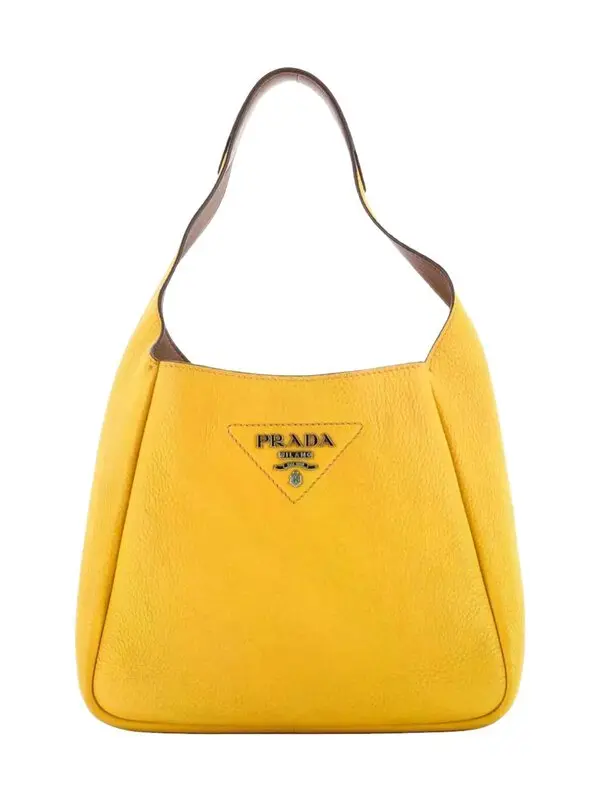 Prada Dynamique Vitello Daino Small Hobo Bag - Yellow