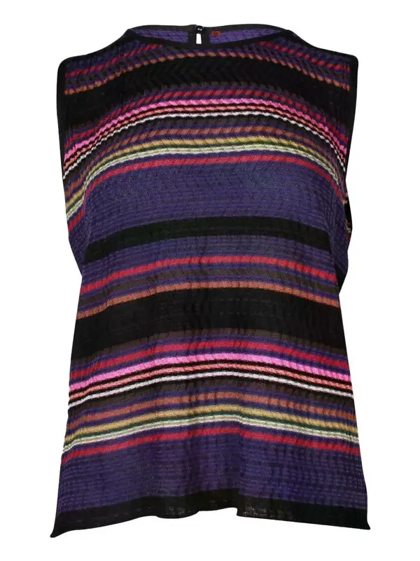Missoni Striped Sleeveless Top - Purple