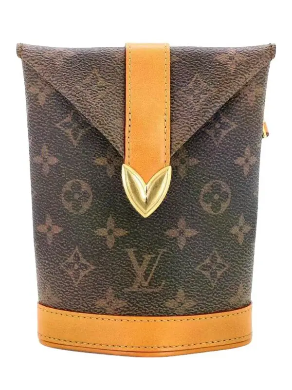 LOUIS VUITTON Envelope Pouch Monogram Leather Shoulder Bag - Brown