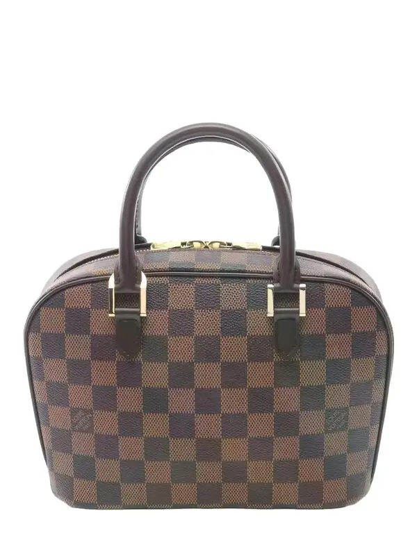 LOUIS VUITTON 2001 Damier Ebene Saria Mini Tote - Brown