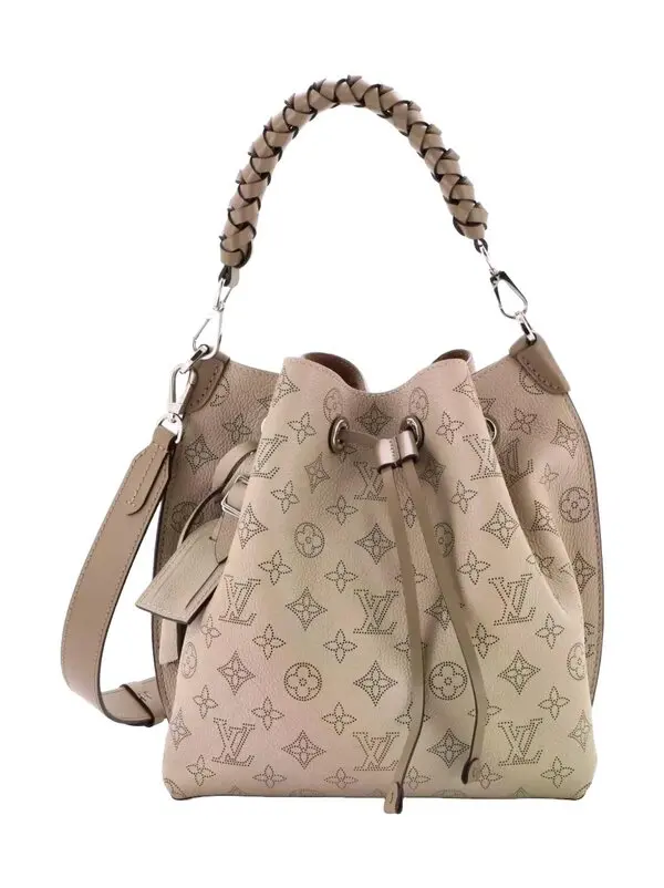 LOUIS VUITTON Muria Mahina Leather Bucket Bag - Neutrals
