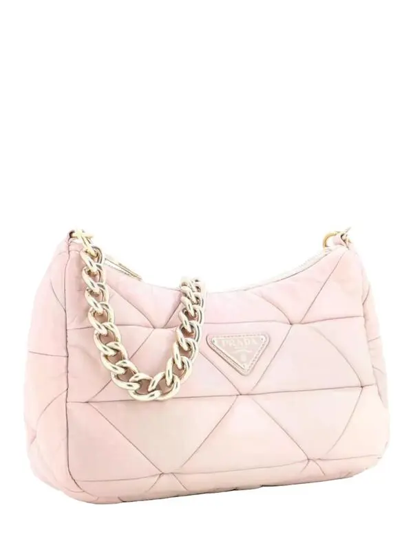 Prada Re-edition Small Hobo Bag Quilted Nappa Leather - Neutrals