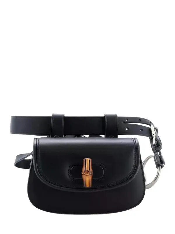 Gucci Bamboo 1947 Leather Mini Belt Bag - Black