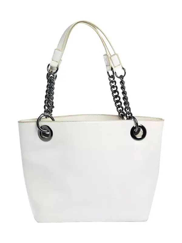 Dkny Patent Leather Tote - White